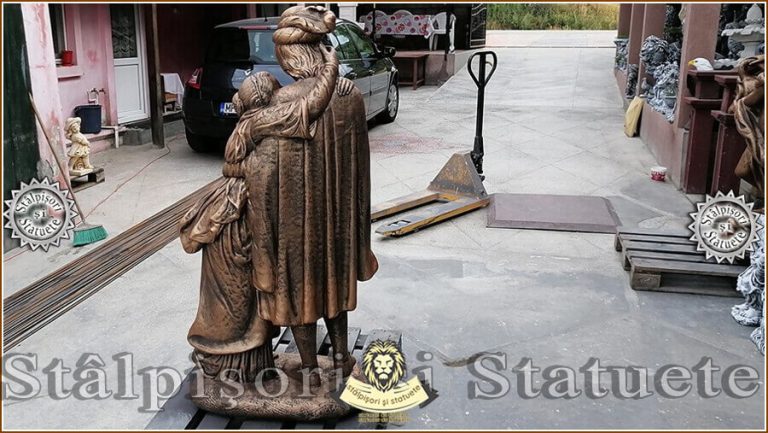 Statuetă Romeo și Julieta, arămiu patinat, model S55. | stâlpișori și ...